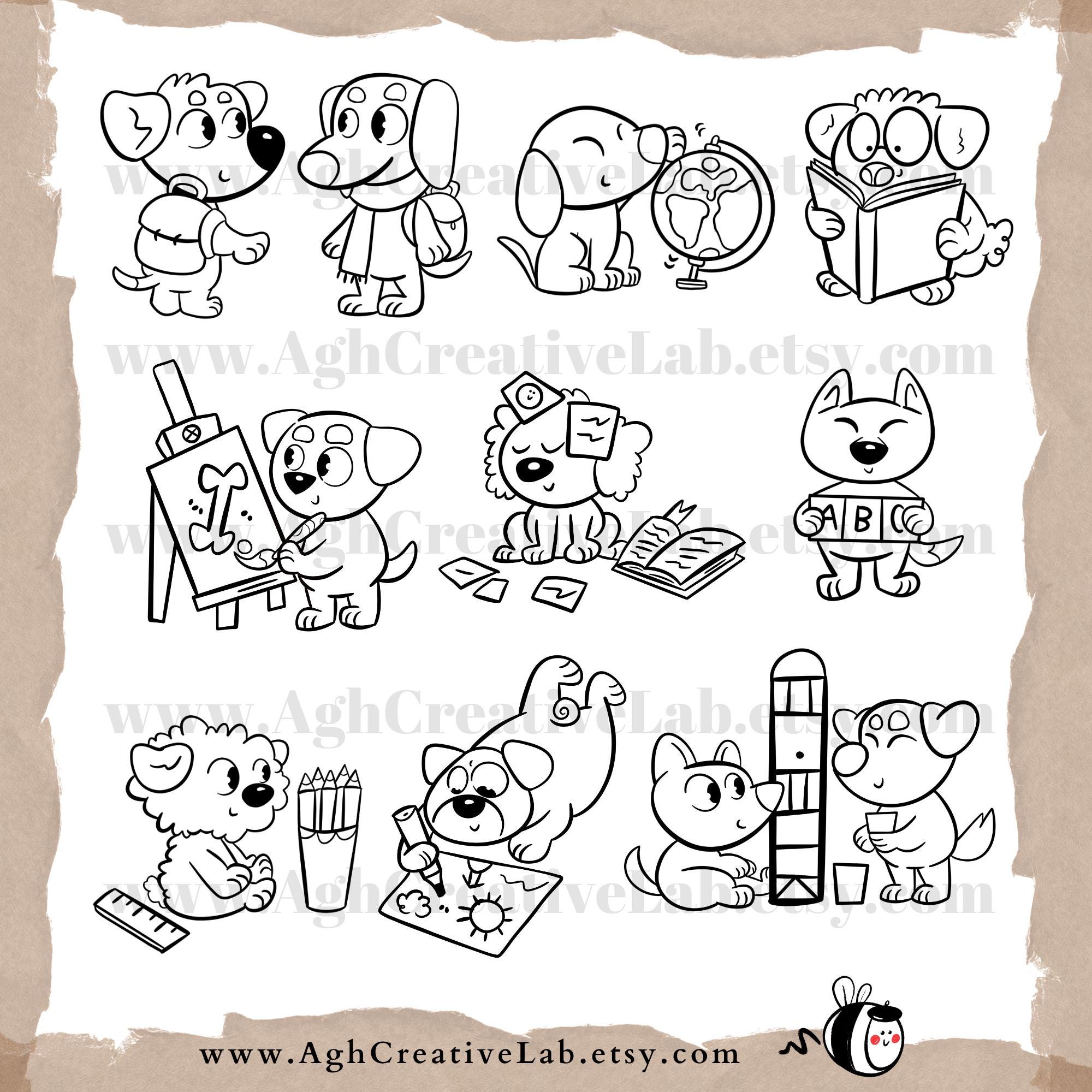 Cute Dog SVG File Dog PNG for Cricut School Dog Clipart Classroom Dog ...