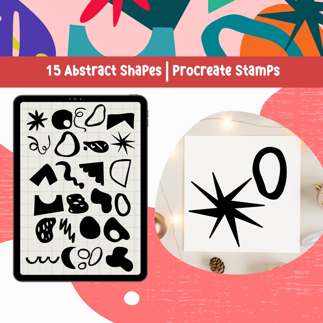 Abstract Shape Procreate Stamp Shape Procreate Brushes Procreate Bundle ...