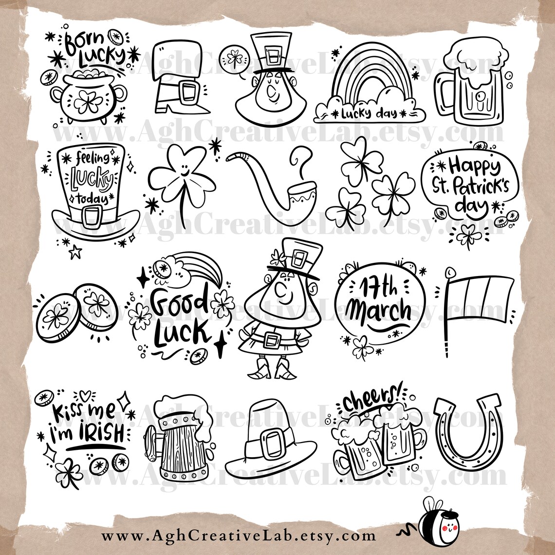 St Patricks Day Procreate Brushes Procreate Stamp Brush for - Etsy