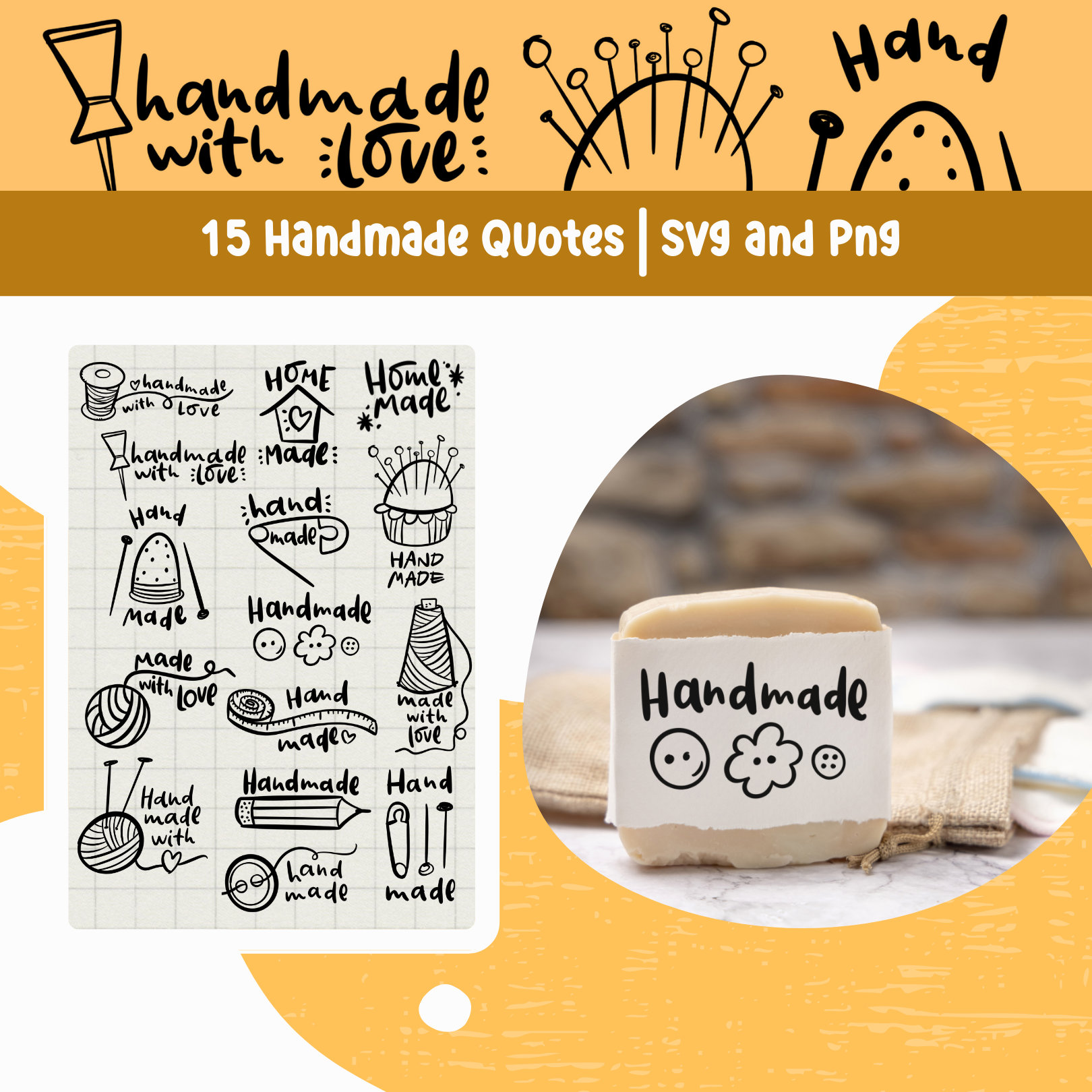 Handmade Svg Svg Bundle Handmade With Love Made With Love - Etsy