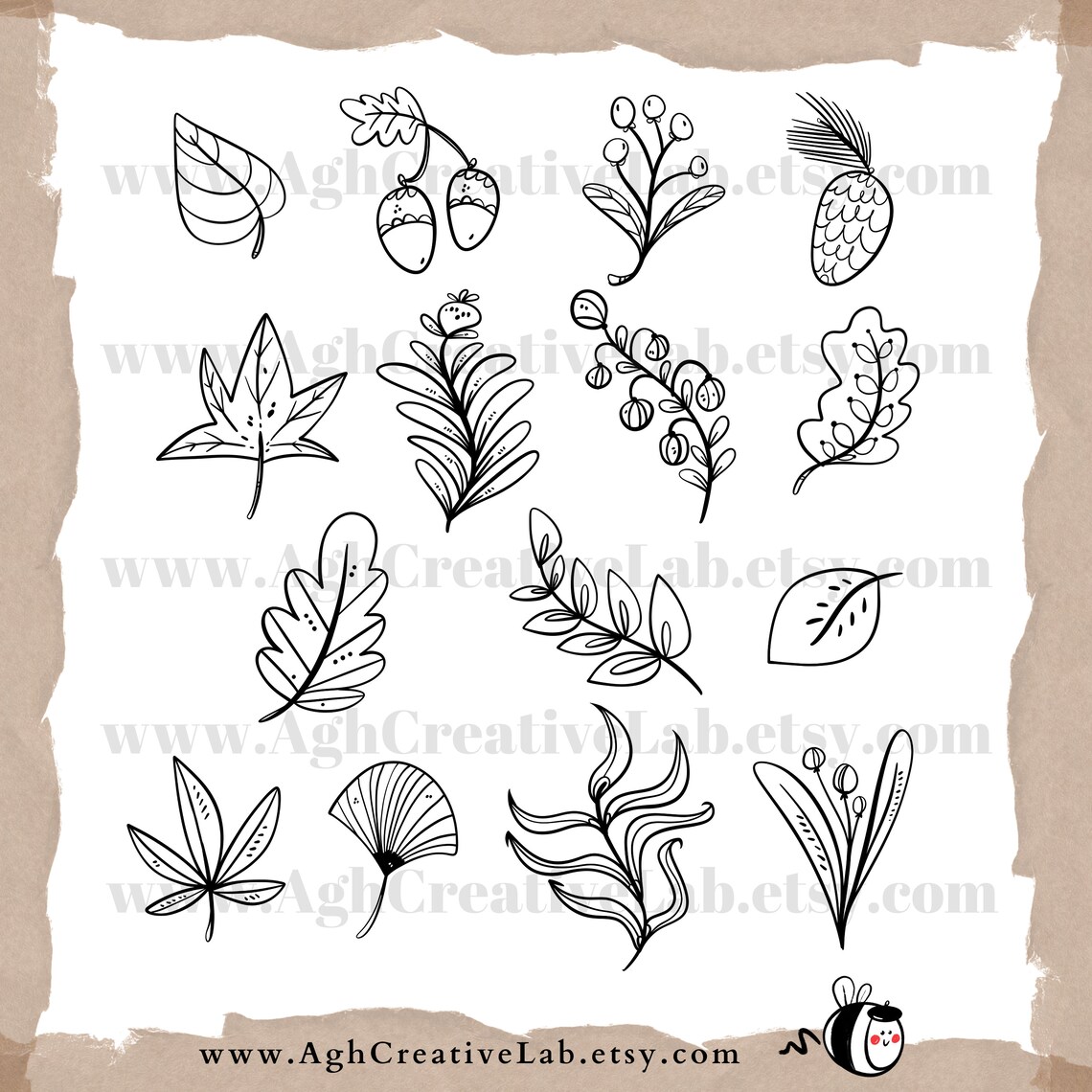 Procreate Leaves Procreate Leaf Stamp Procreate Botanical Procreate Fall Procreate Brushes ...