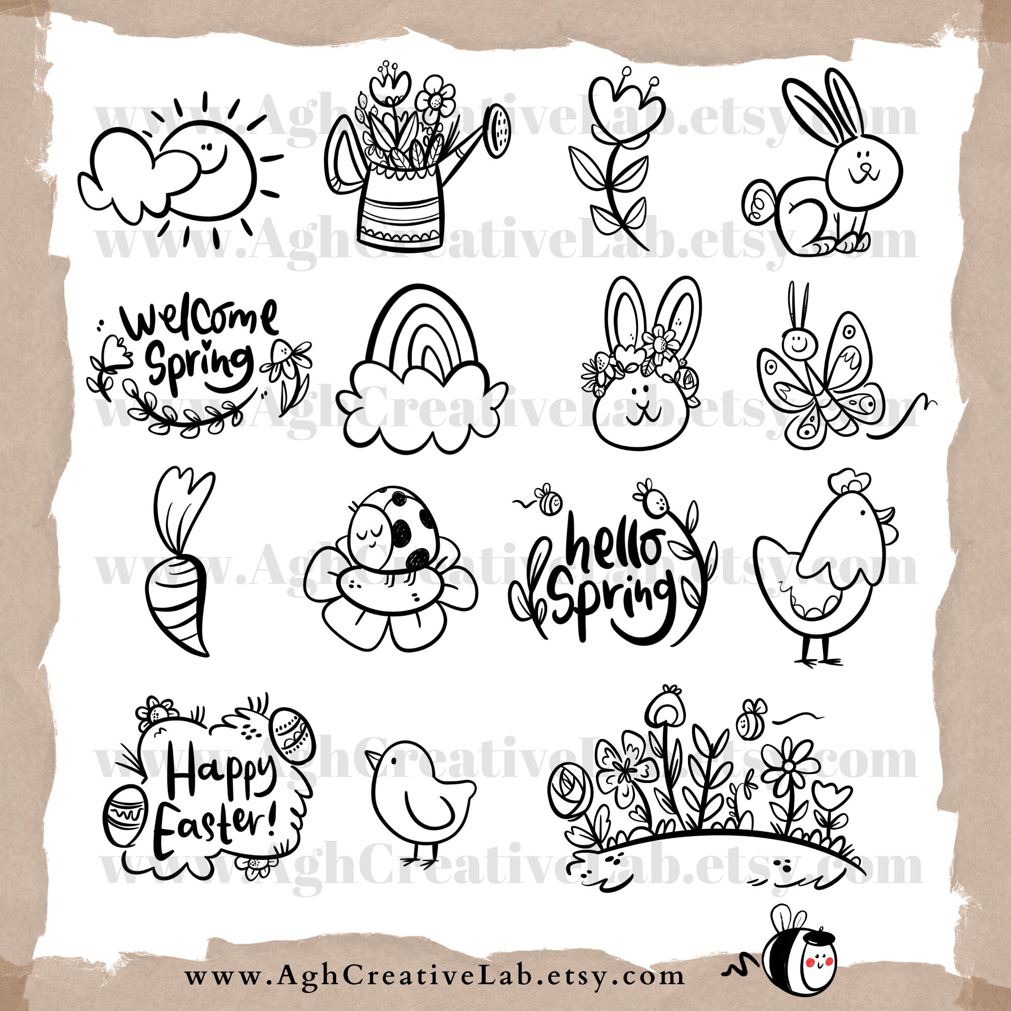 Svg Bundle Easter Svg Spring Svg Svg Files for Cricut Happy Easter Svg ...
