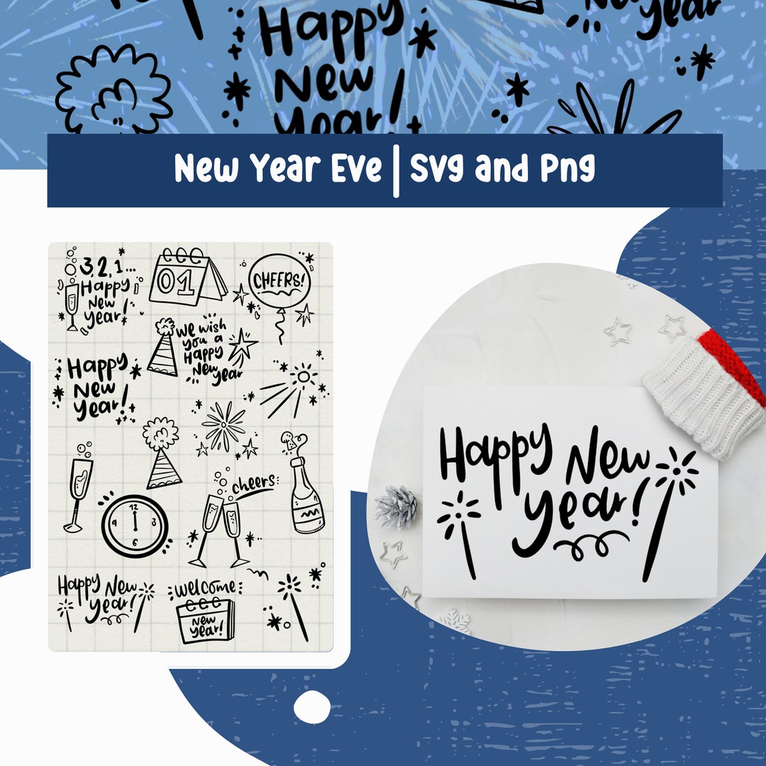 New Year Svg New Years Eve Svg File for Cricut Happy New - Etsy