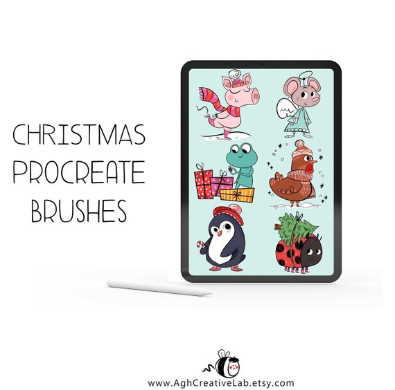 Procreate Christmas Stamps PROCREATE BRUSHES Christmas - Etsy