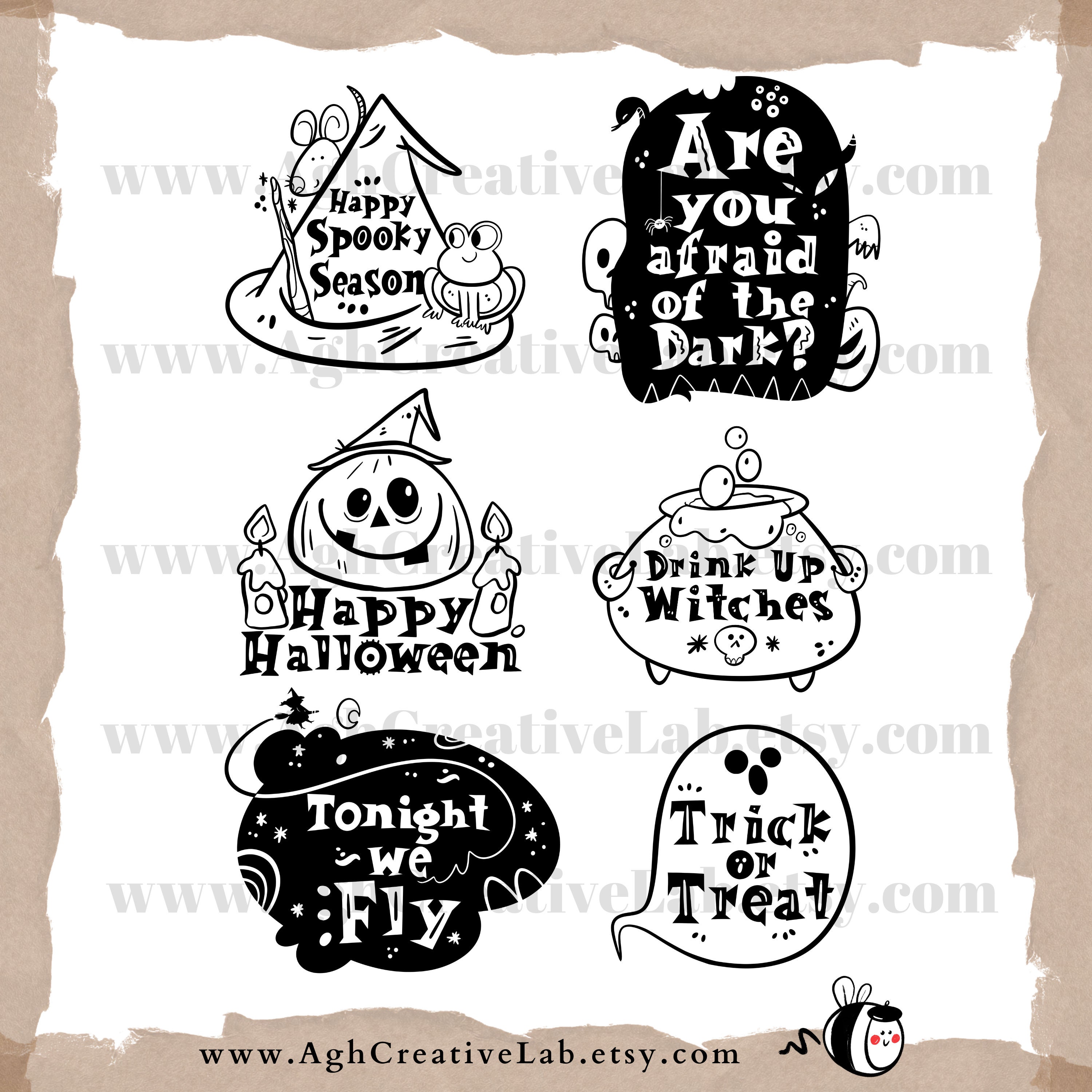 Halloween Bundle Svg Halloween Quote Svg & Png Spooky Quote Cut File ...