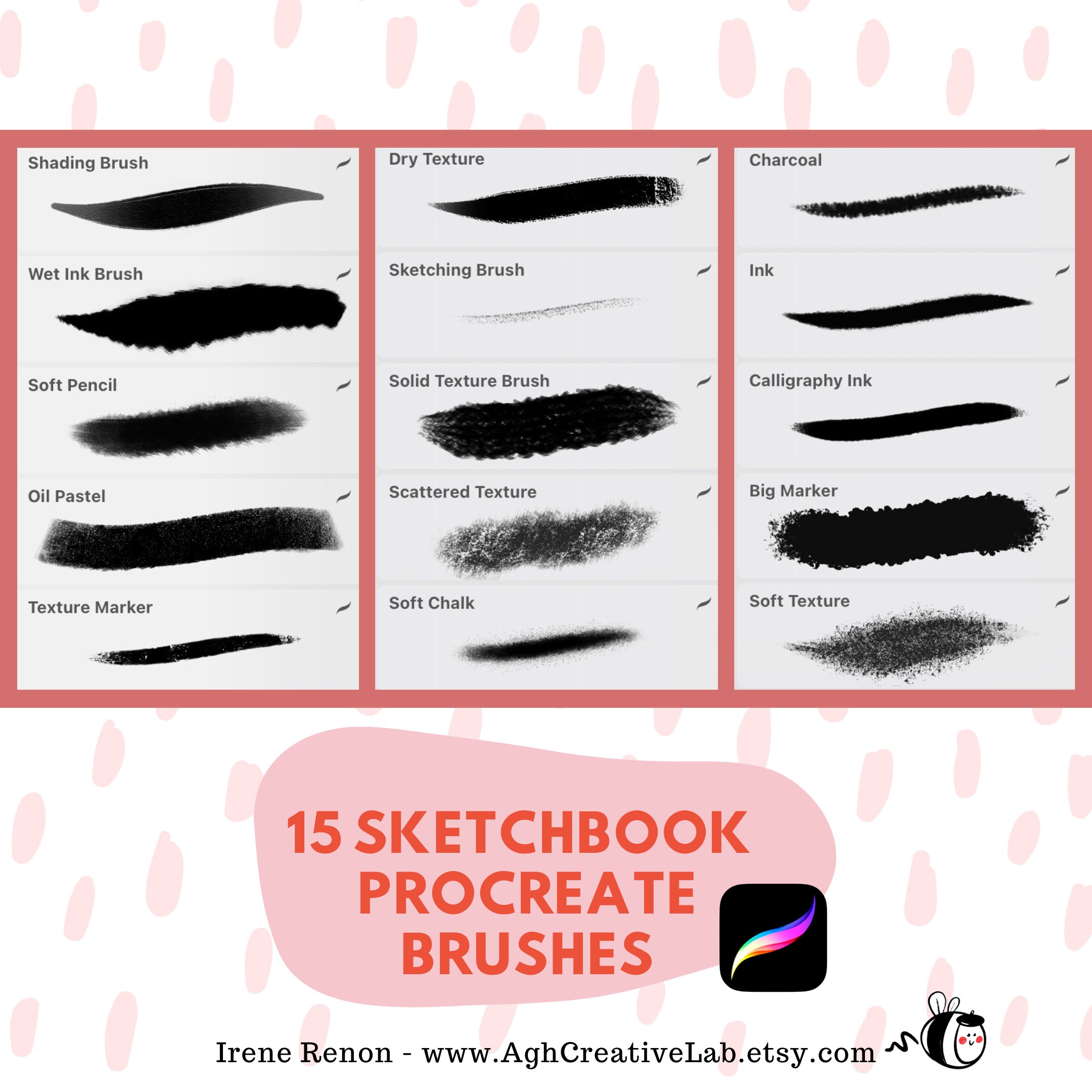 Texture Brushes Procreate Procreate Brushes Procreate Brushes Lineart Brushes for Procreate ...