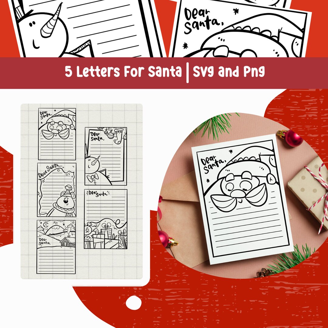 Hand Written Santa Letter Christmas Svg Santa Claus Letter for Santa ...