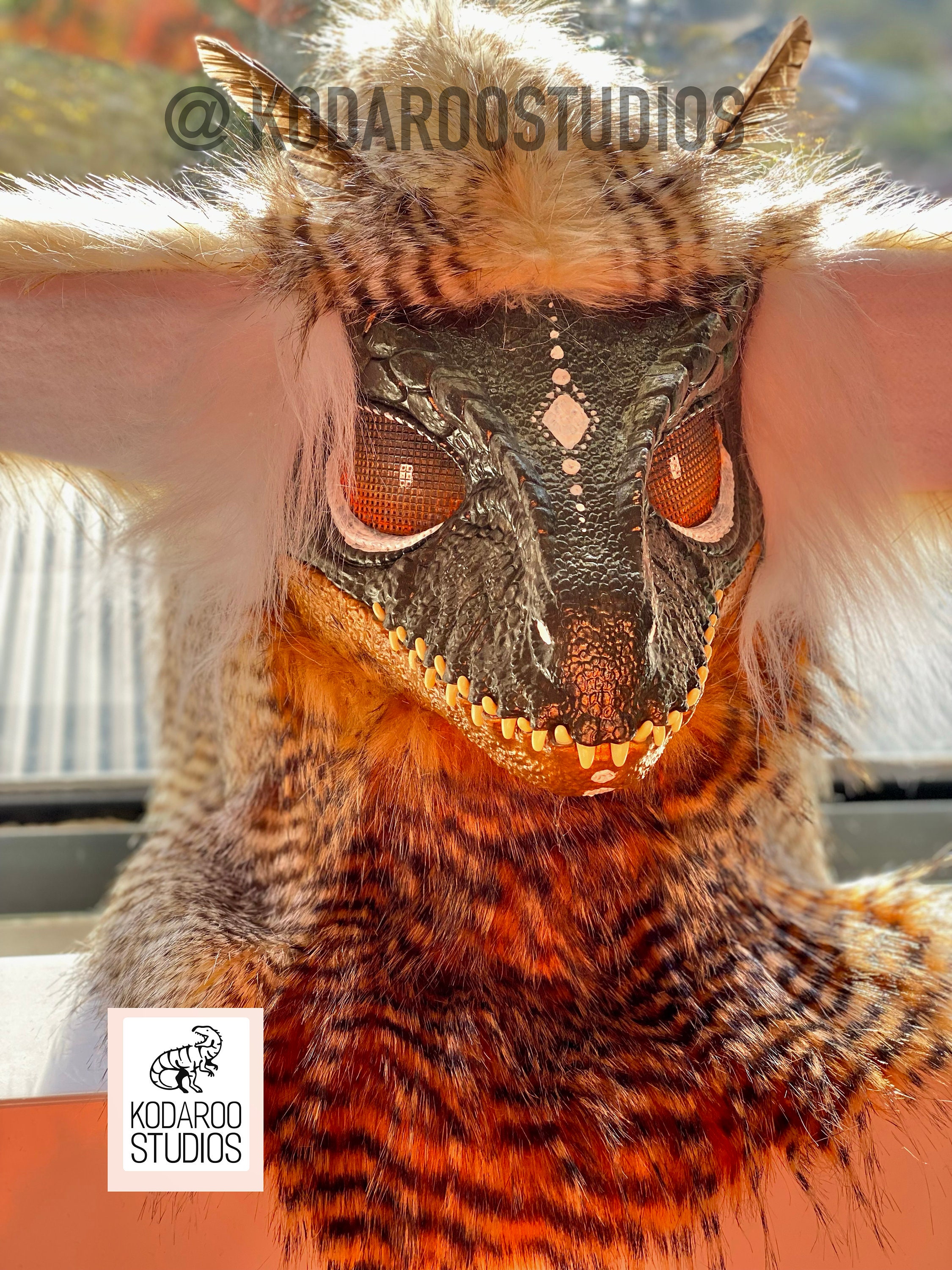 Wild Type Themed Furred Dino-mask Handmade - Etsy Australia