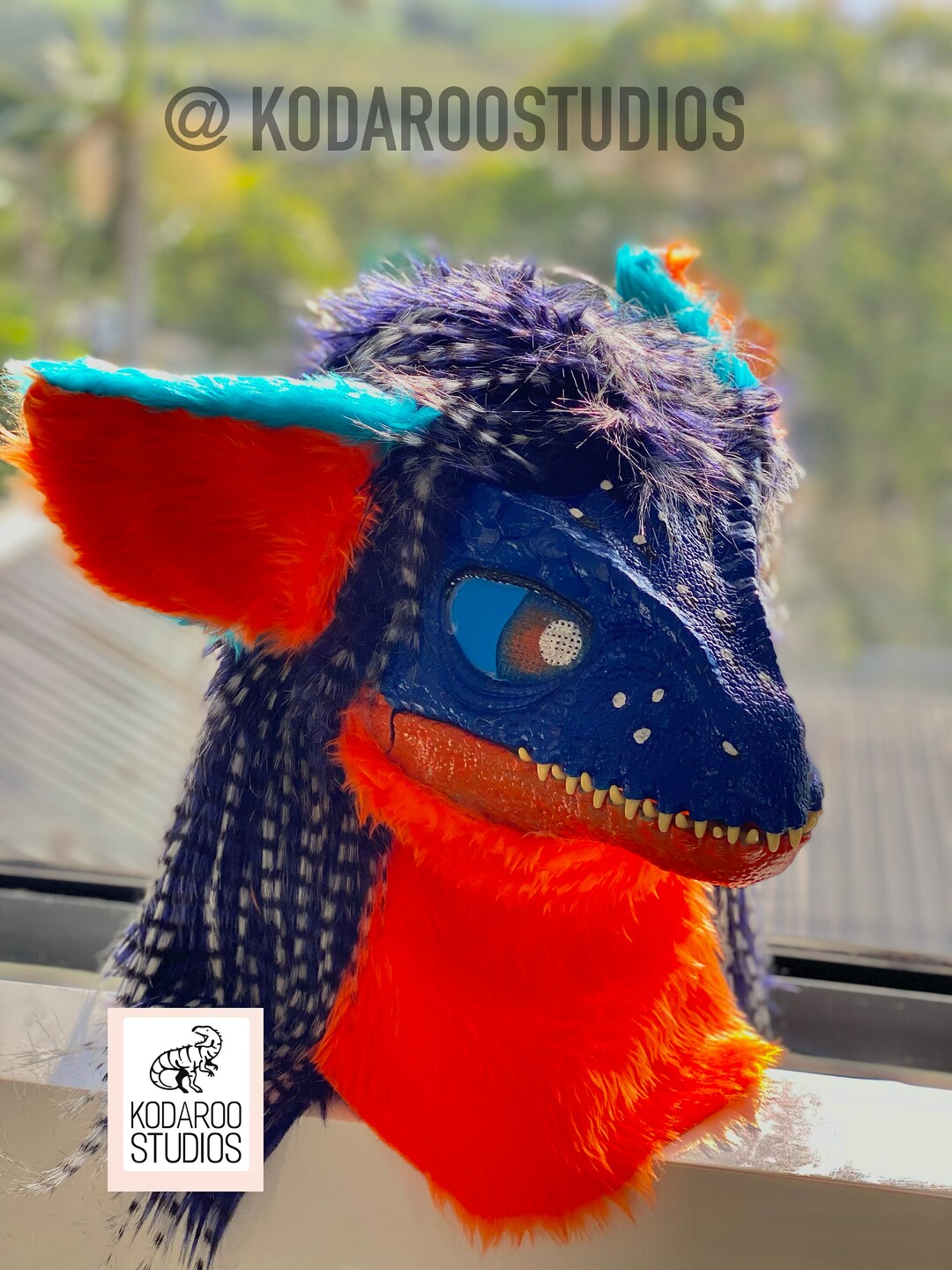 Multi-colour Premade Full Furred Dino-mask Handmade - Etsy Australia
