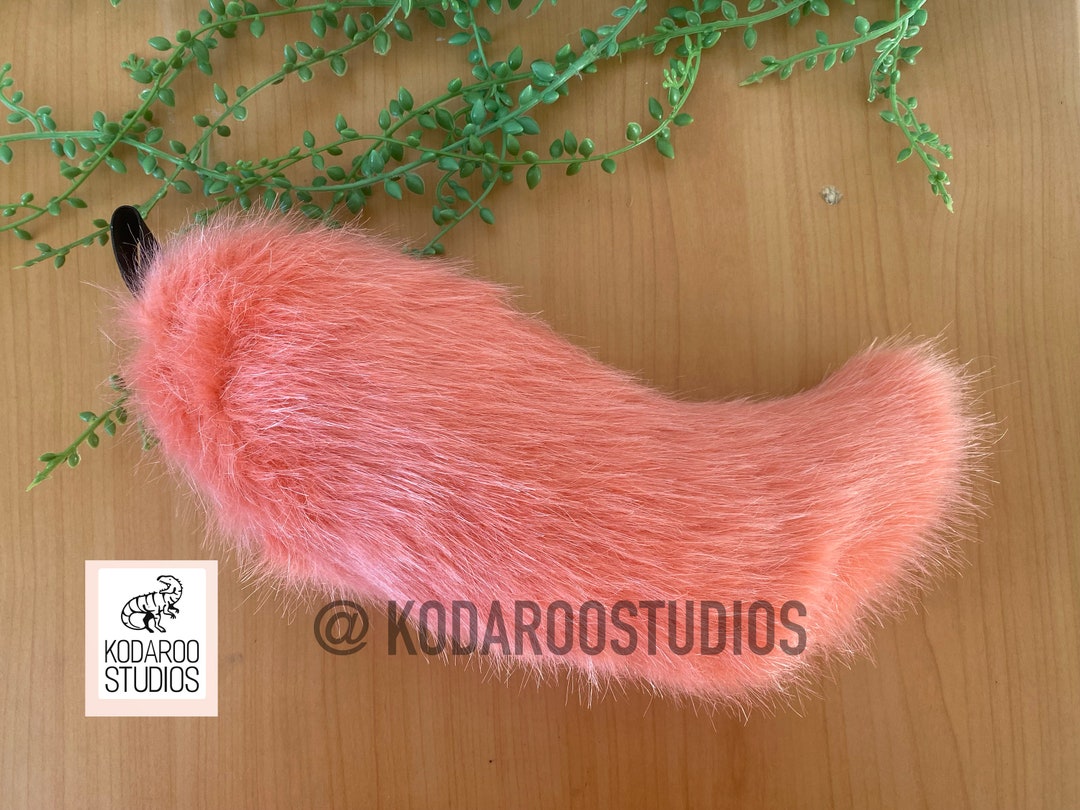 Furry, Cosplay, Costume, M Peach Red Tail Handmade - Etsy