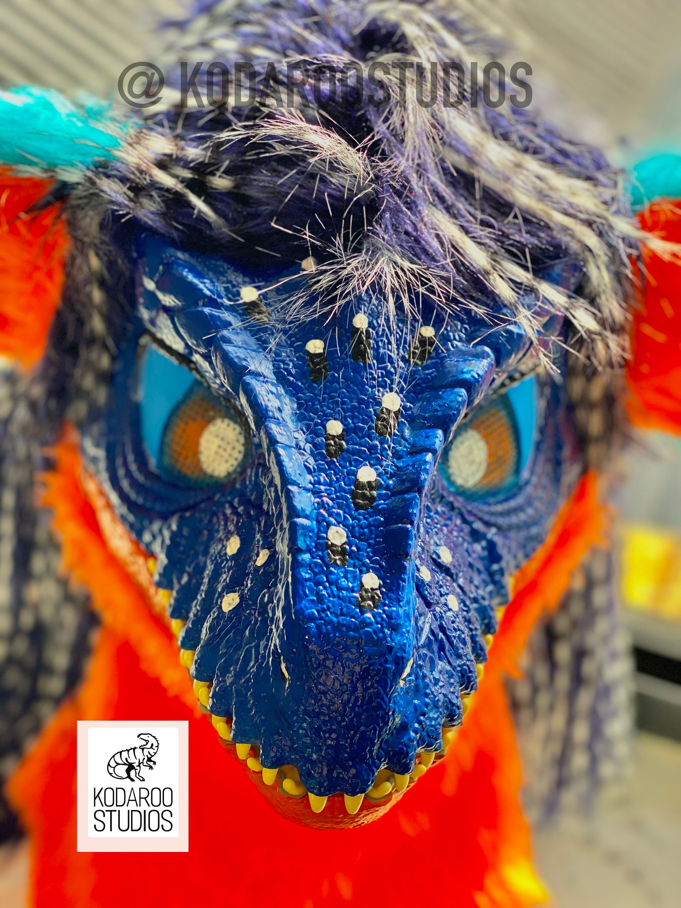 Multi-colour Premade Full Furred Dino-mask Handmade - Etsy Australia