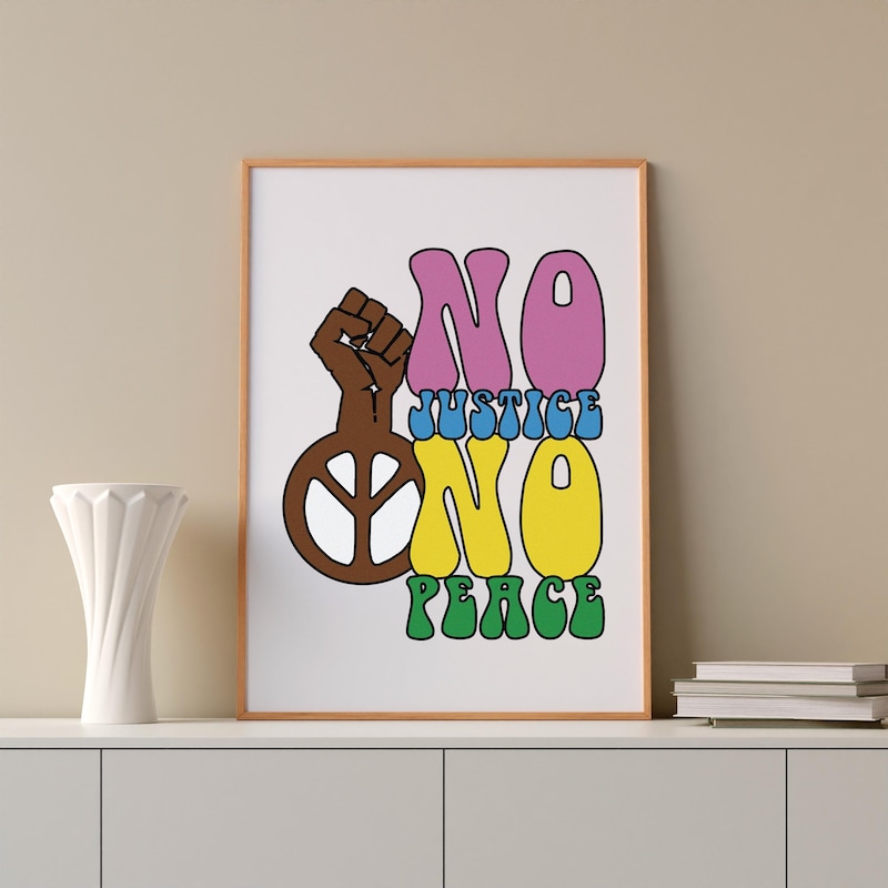 Peace and Justice Poster - Etsy
