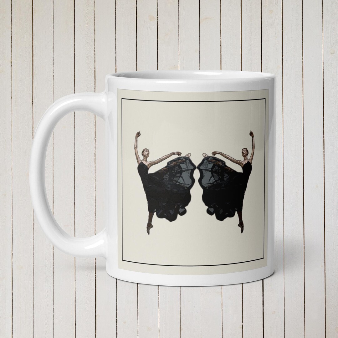 Ballet Mug-ballet Gifts-black Ballerina-coffee Mug-tea Mug-kitchen ...