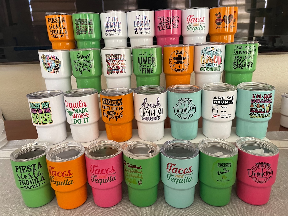 Mini Shot Glass 3oz Stainless Steel Tumbler. Hot Item With Funny Quote ...