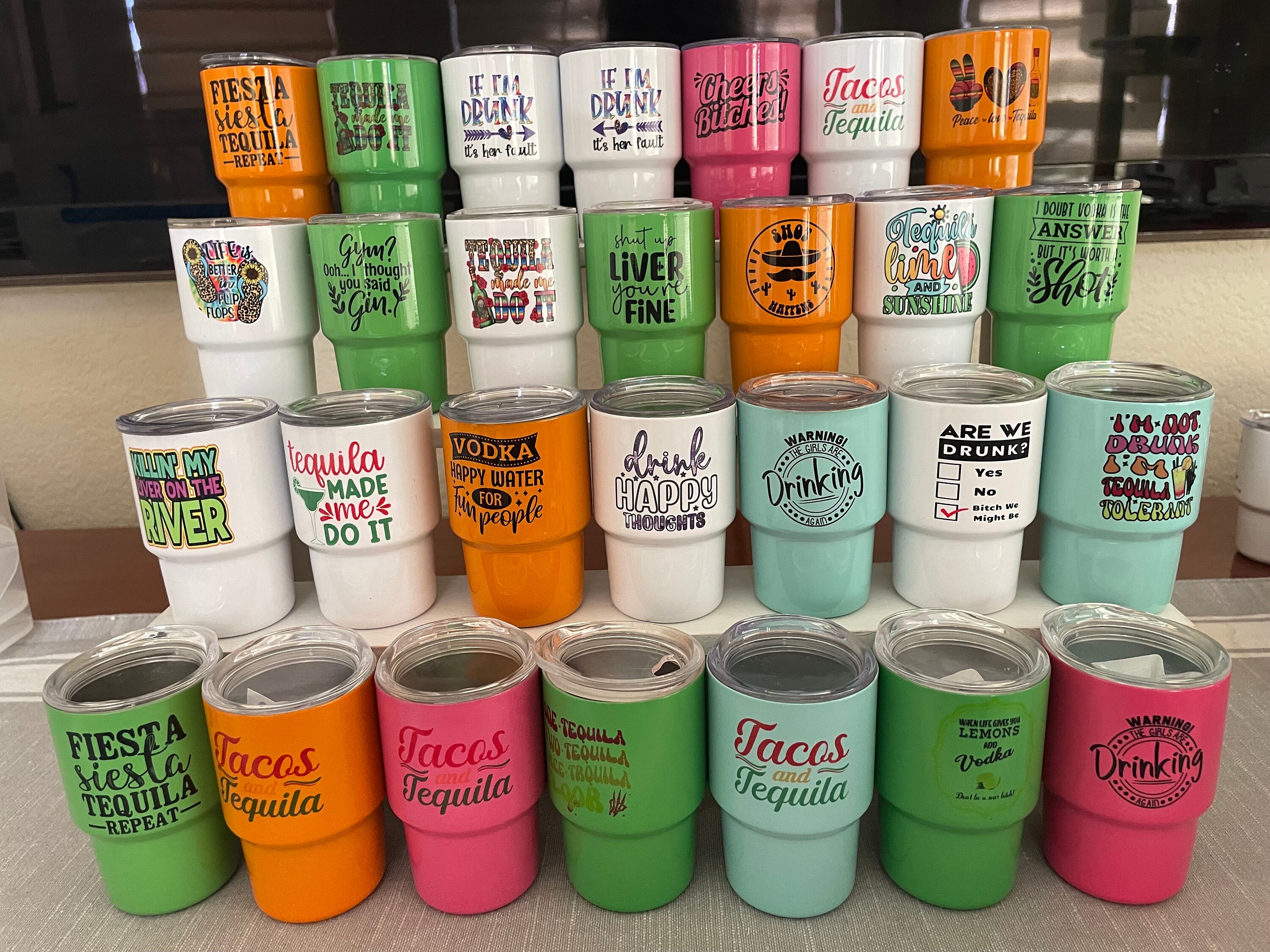 Mini Shot Glass 3oz Stainless Steel Tumbler. Hot Item With Funny Quote ...