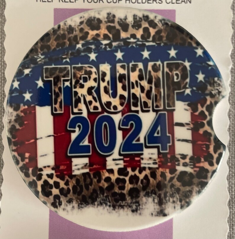 Trump 2024 American USA Flag Ceramic Car Coasters Set of 2 - Etsy