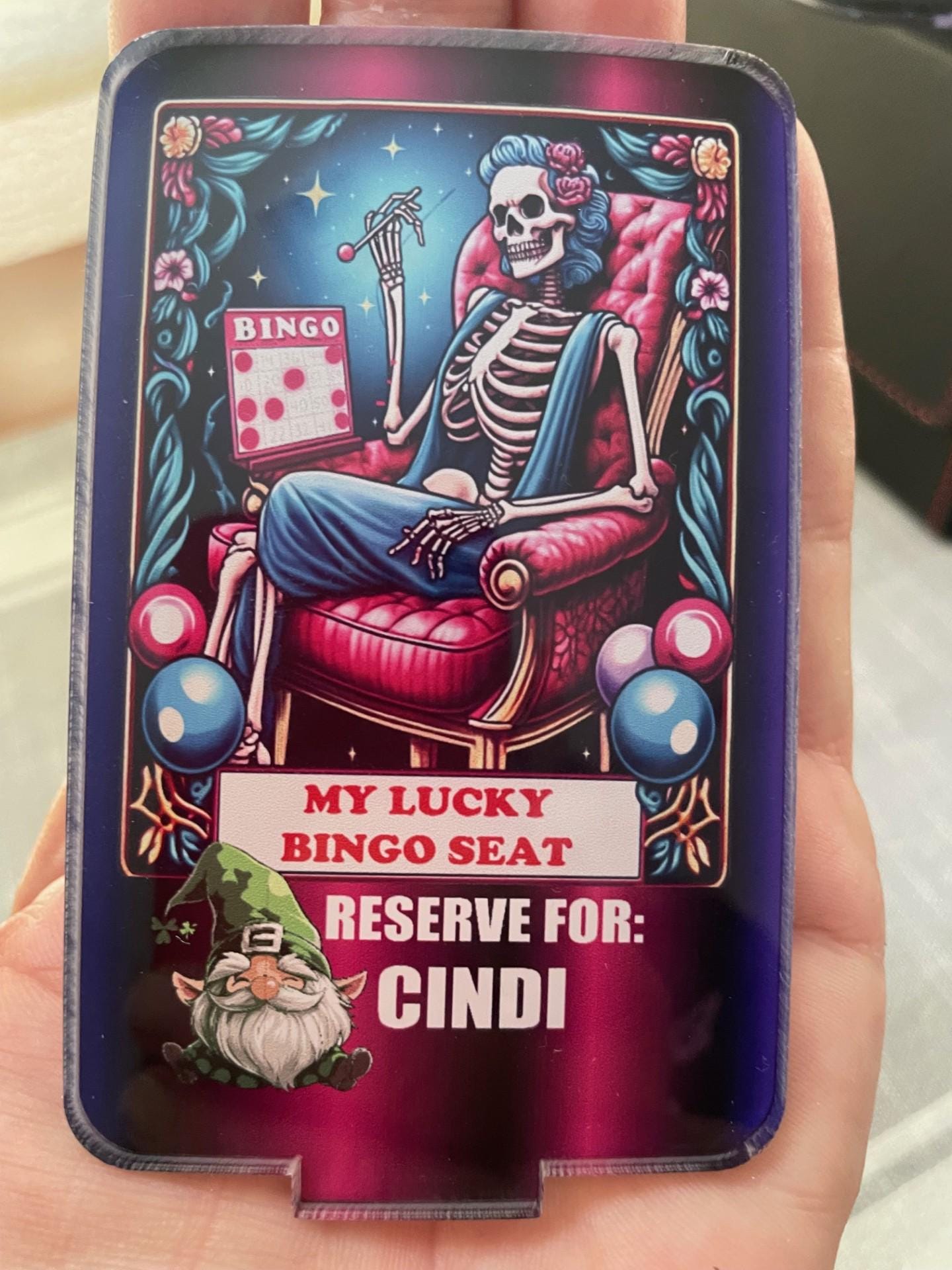 Personalized Acrylic Lucky Bingo Seat Plaque – Reserved Seat Sign - Etsy