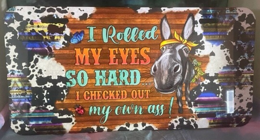 Donkey Burro Front License Plate Perfect Gift Mothers Day - Etsy