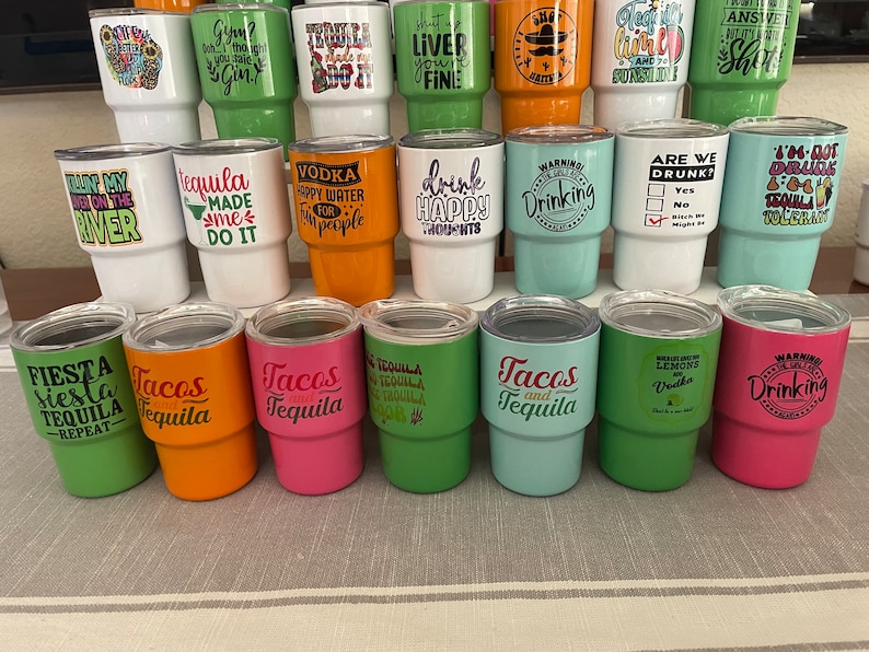 Mini Shot Glass 3oz Stainless Steel Tumbler. Hot Item With Funny Quote ...