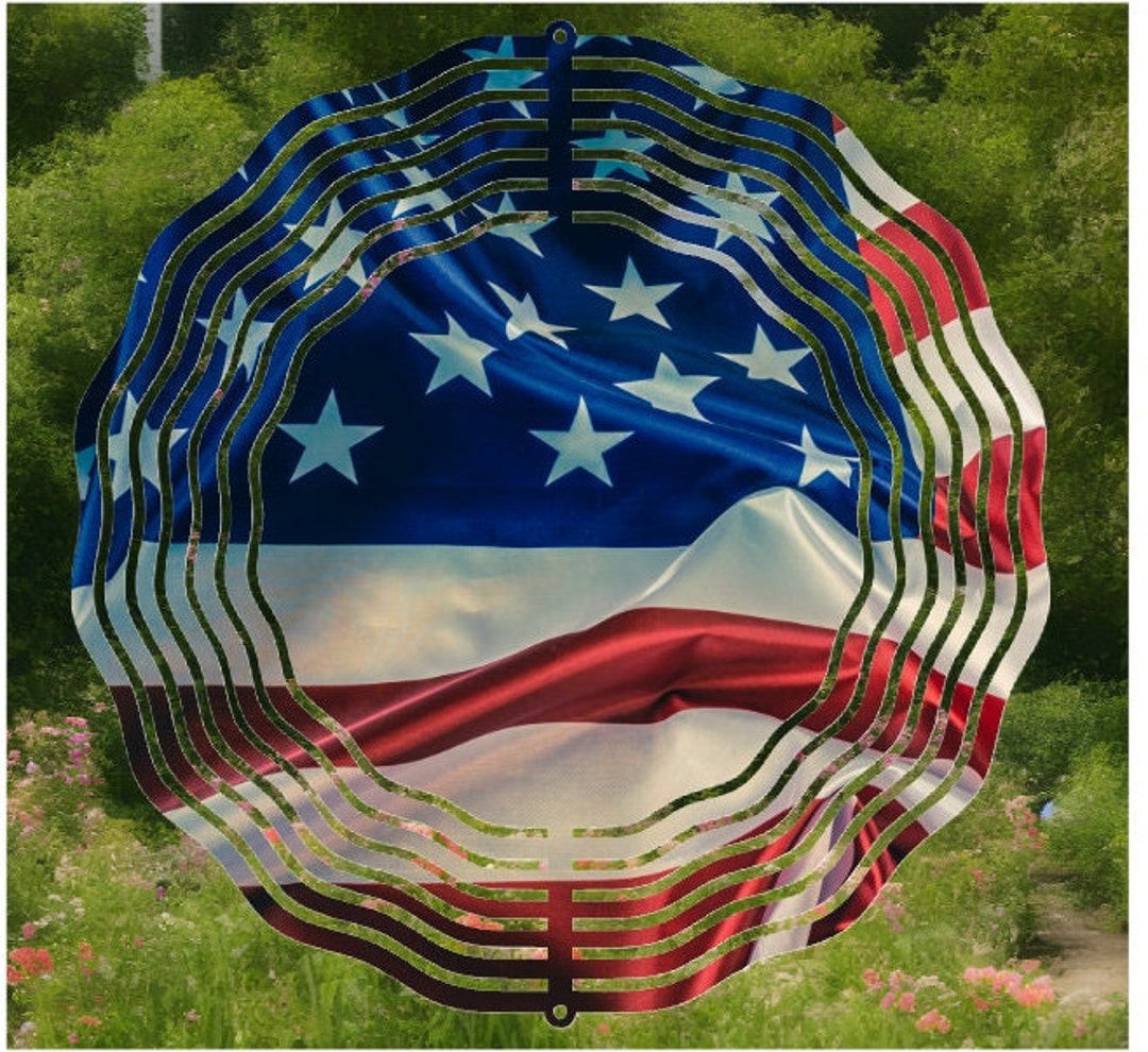 USA Flag 10" Wind Spinner With 2 Free Baby Spinner Tails Included - Etsy