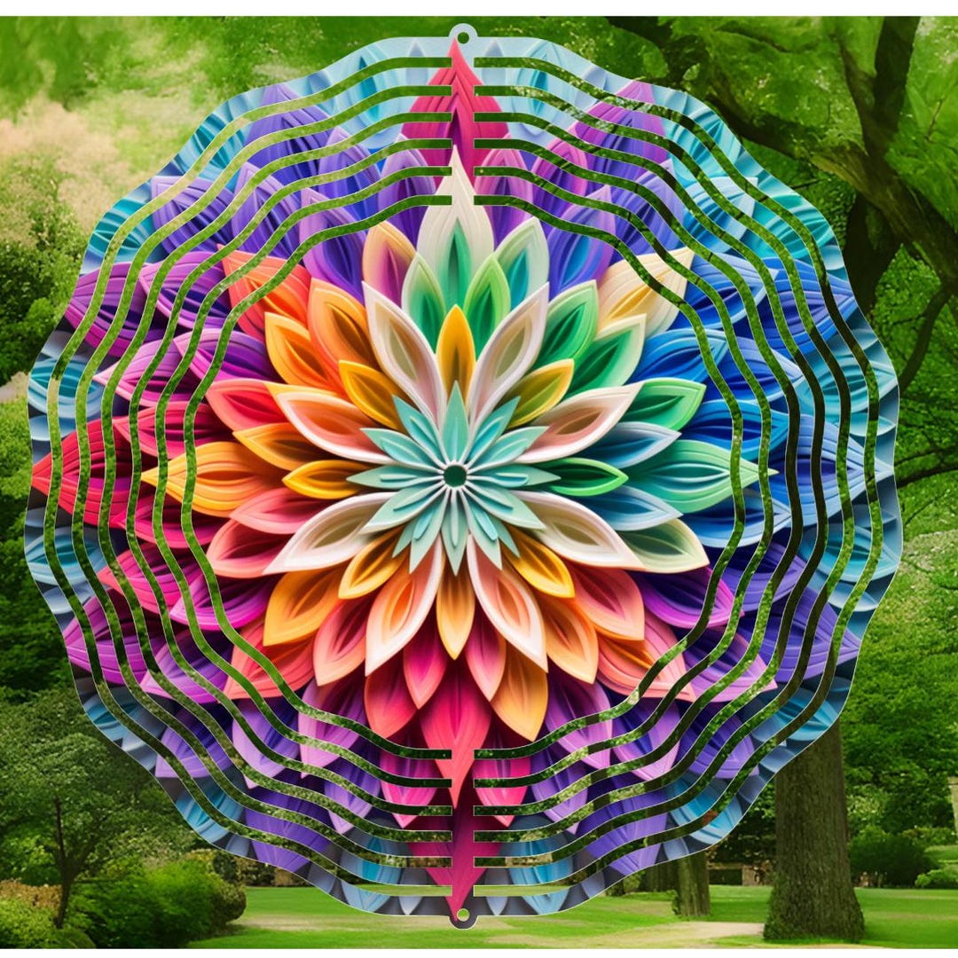Beautiful Medallion 10" Wind Spinners and Free Baby Spinner Included - Etsy