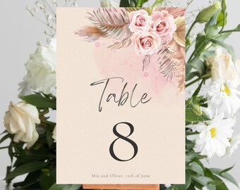 Table Number Template Canva - Etsy