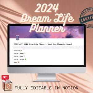 Notion Template - 2024 Dream Life Planner, Life Coaching Session in One ...
