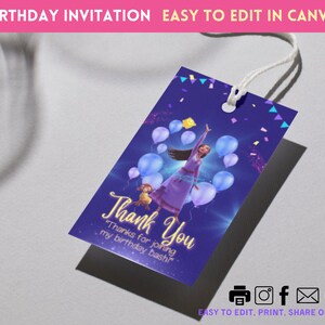 WISH Birthday Party Digital Invitation Editable, Printable , INVITE ...