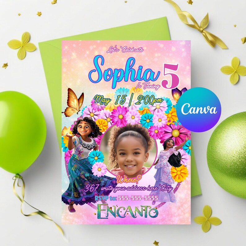 Invitación fiesta cumpleaños encanto, invitación mirabel e isabella ...