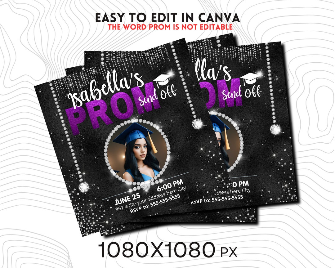 Prom Send off Flyer, DIY Prom Flyer, Prom Canva Template, Prom Send Off ...