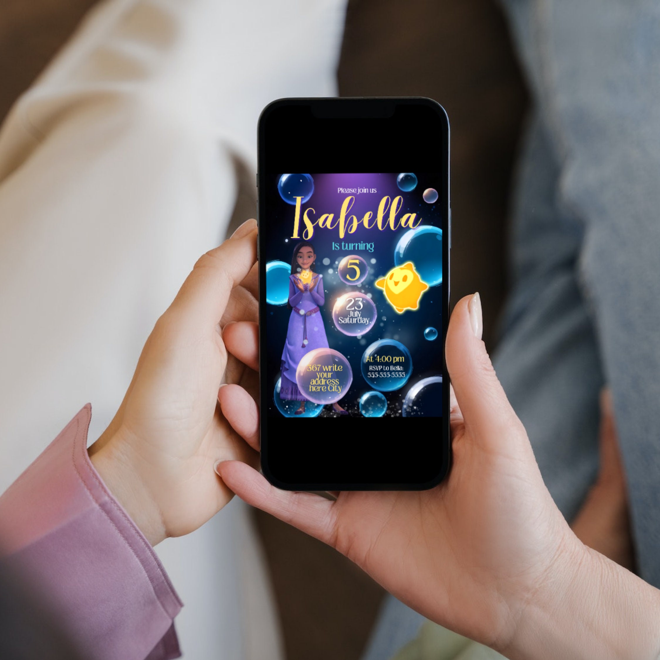 WISH Birthday Party Digital Invitation Editable, Printable , INVITE ...