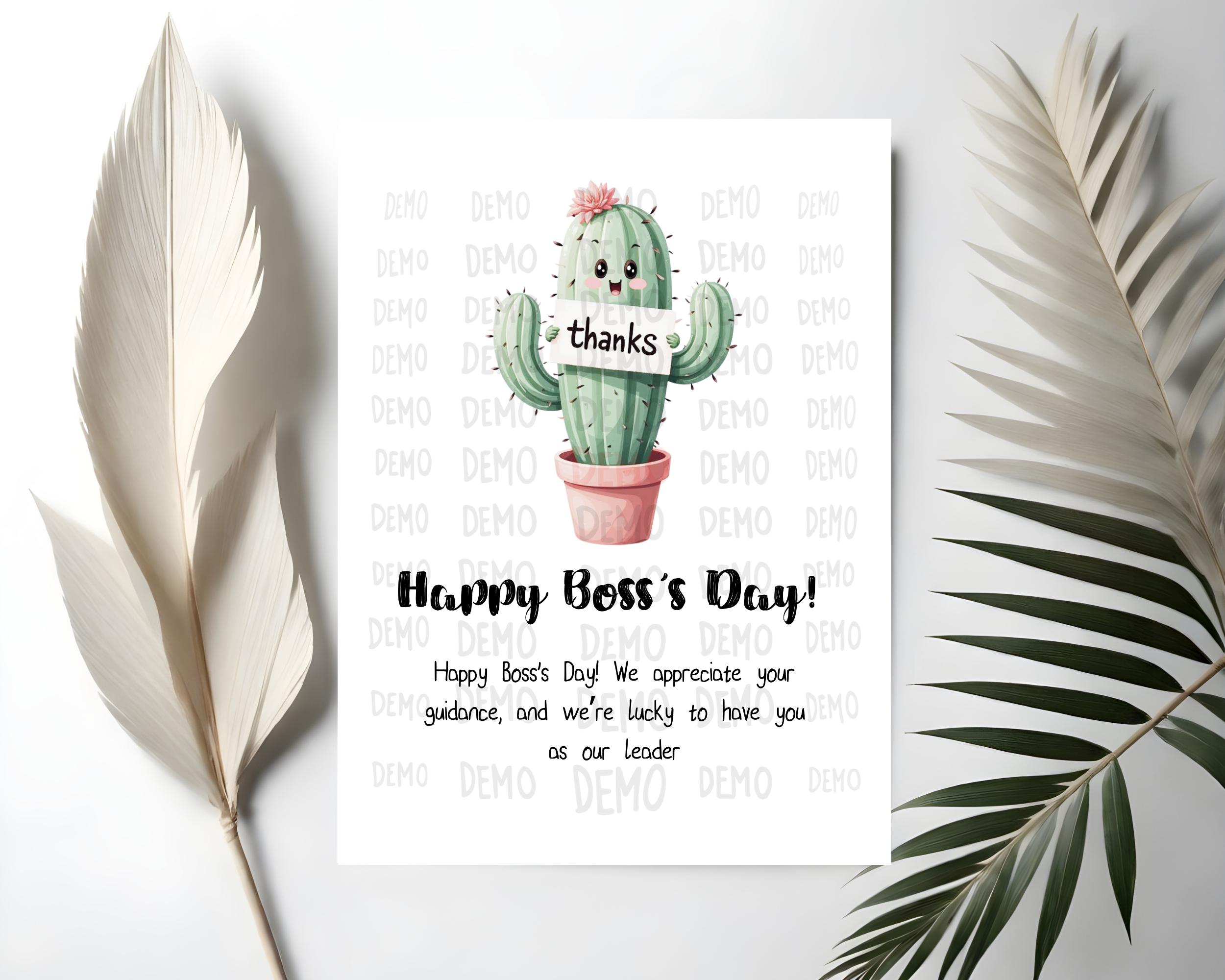 Boss's Day Gift | 4 Boss Day Card Printable | Happy Boss Day | Boss ...