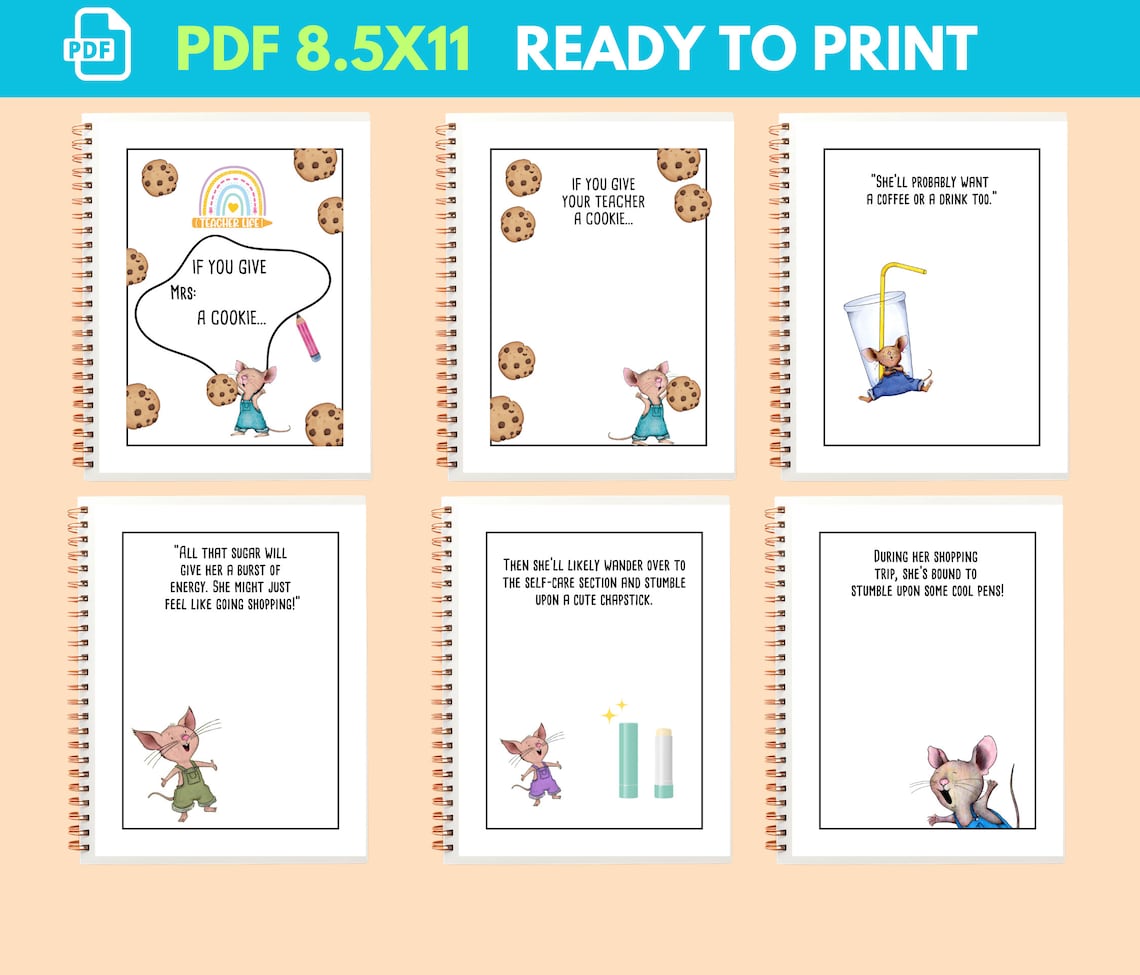 If You Give a Teacher a Cookie, Mouse a Cookie. Teacher Appreciation ...