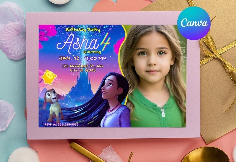 Wish Birthday Invitation, Wish Editable Template, Wish Movie Party for ...