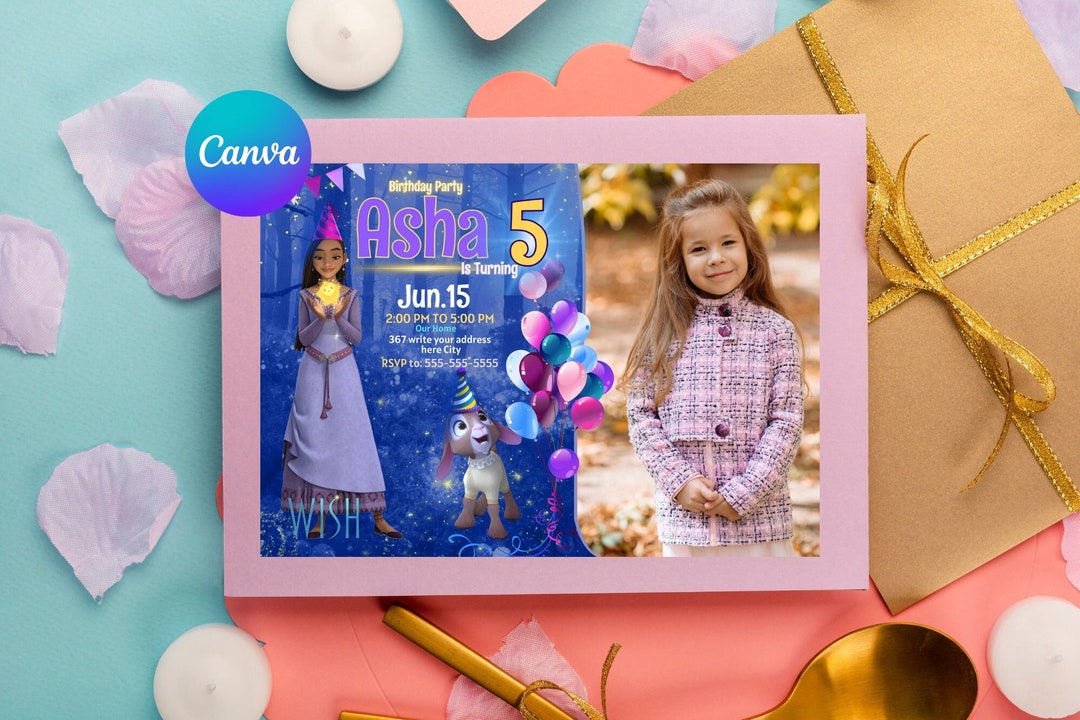 Wish Birthday Invitation, Wish Editable Template, Wish Movie Party for ...