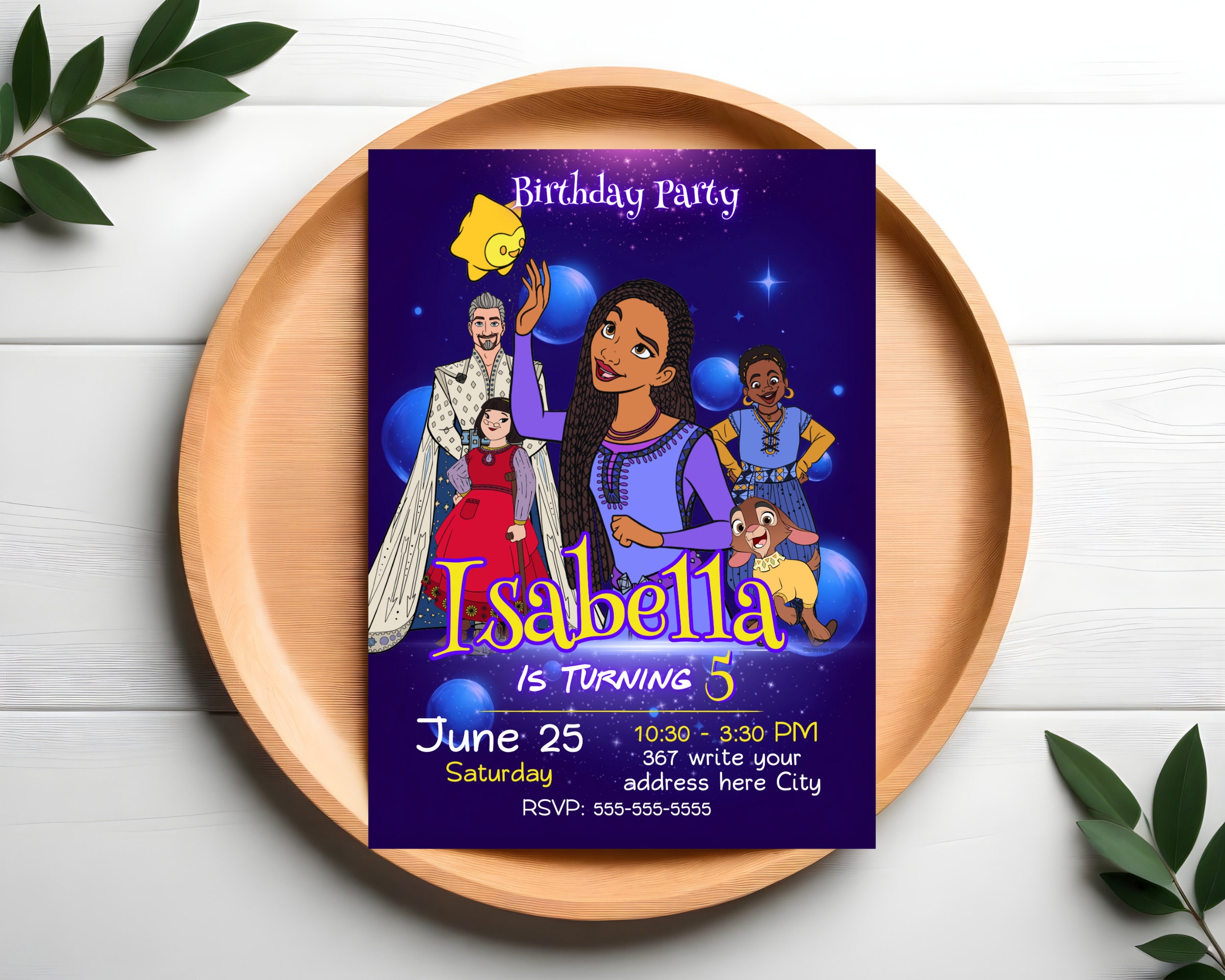 WISH Birthday Party Digital Invitation Editable, Printable , INVITE ...