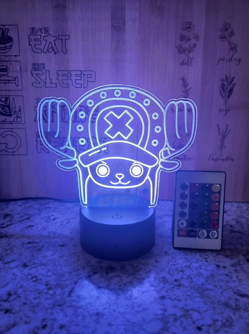 Anime Character Laser Engraved Acrylic LED Lamp 2 - Etsy