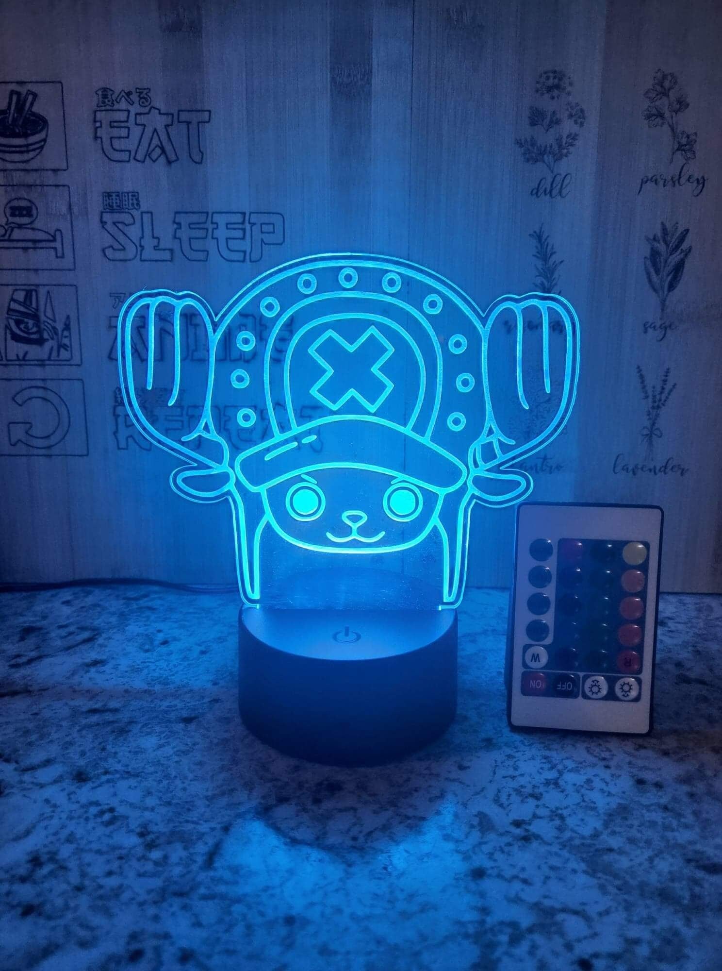 Anime Character Laser Engraved Acrylic LED Lamp 2 - Etsy