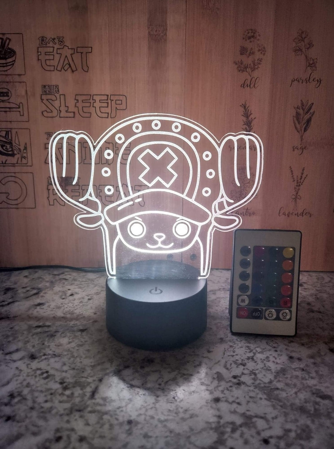 Anime Character Laser Engraved Acrylic LED Lamp 2 - Etsy