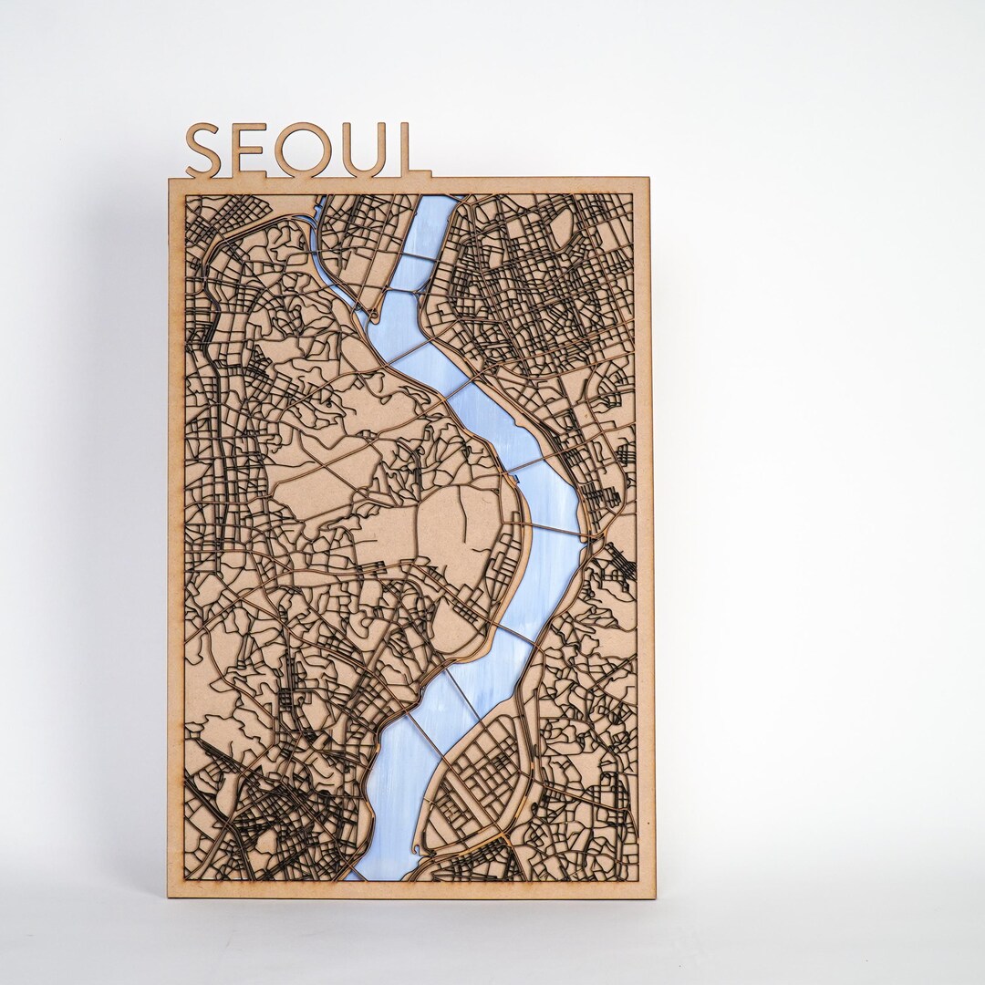 Seoul Map SVG - Etsy