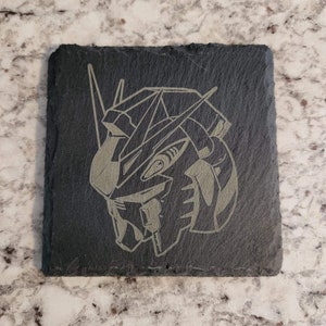 Gundam Laser Engraved Slate Coasters - Etsy