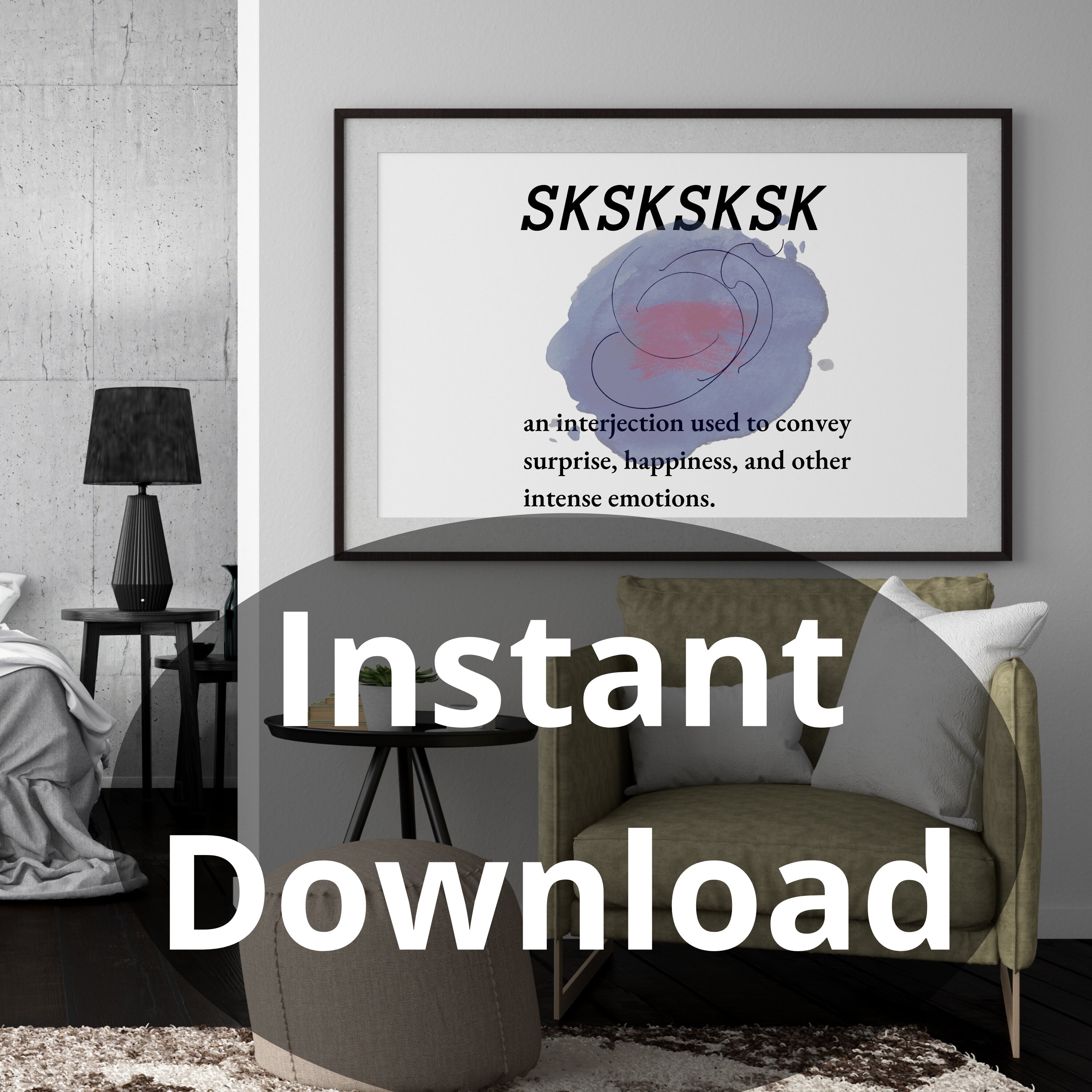 SKSKSKSK Definition Print Pdf, Jpg, Png & Svg, Gen Z Art Print, Wall ...