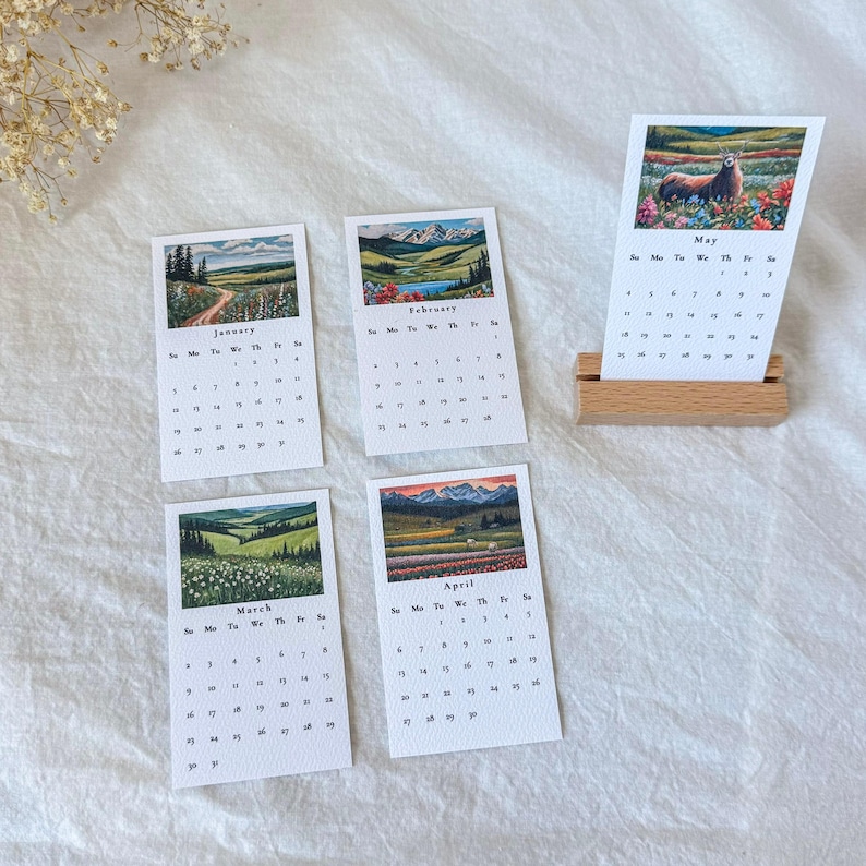 2026 Nature Landscape Mini Desk Calendar for Nature Lovers, Nature Desk ...