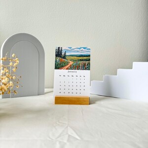 2025 Calendar, Landscape Calendar, 12 Month Desktop Calendar, Handmade ...