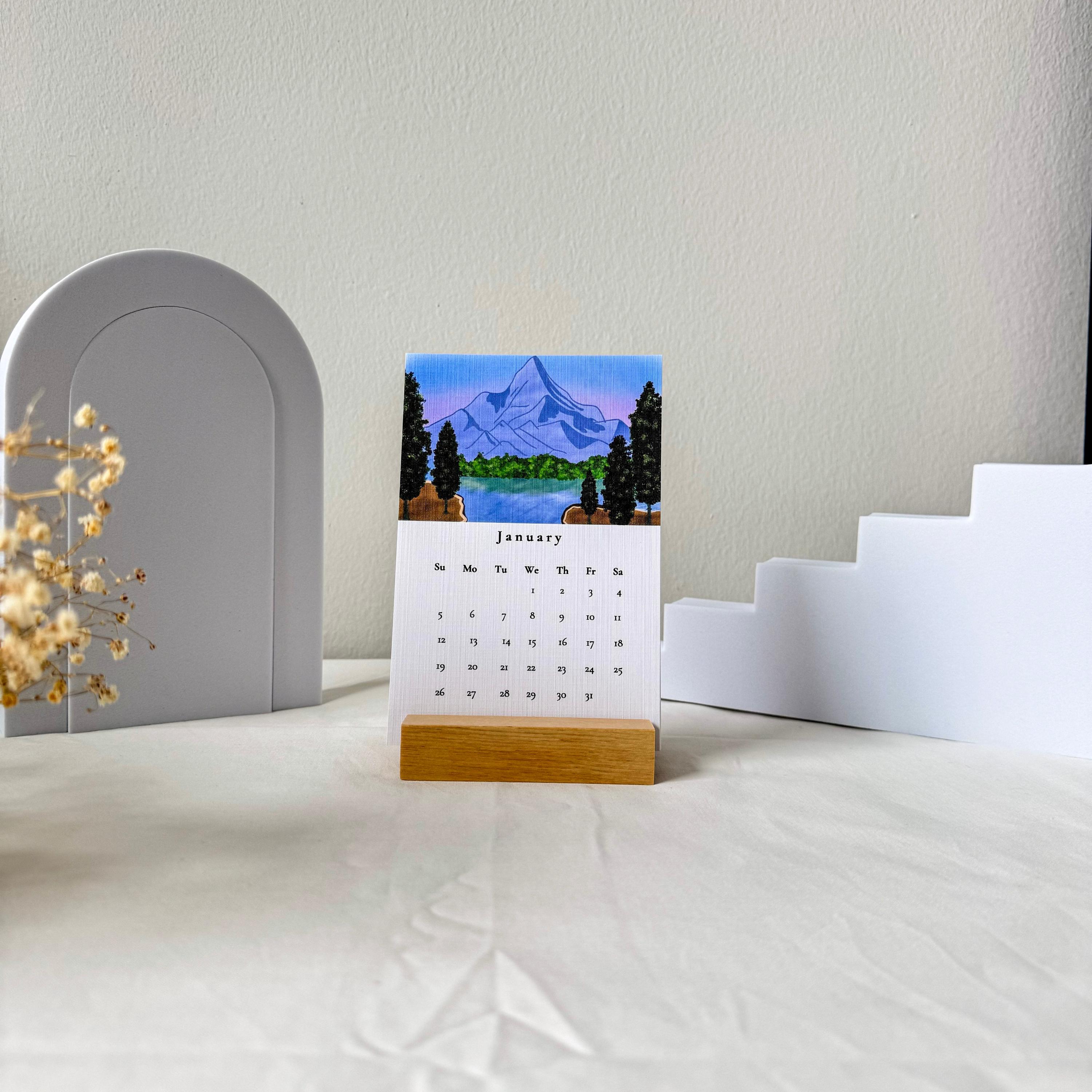 2026 Landscape Desk Calendar, Desk Calendar for Nature Lover, Nature ...