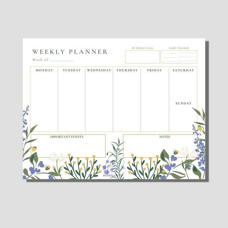 Weekly Planner Pad - Etsy