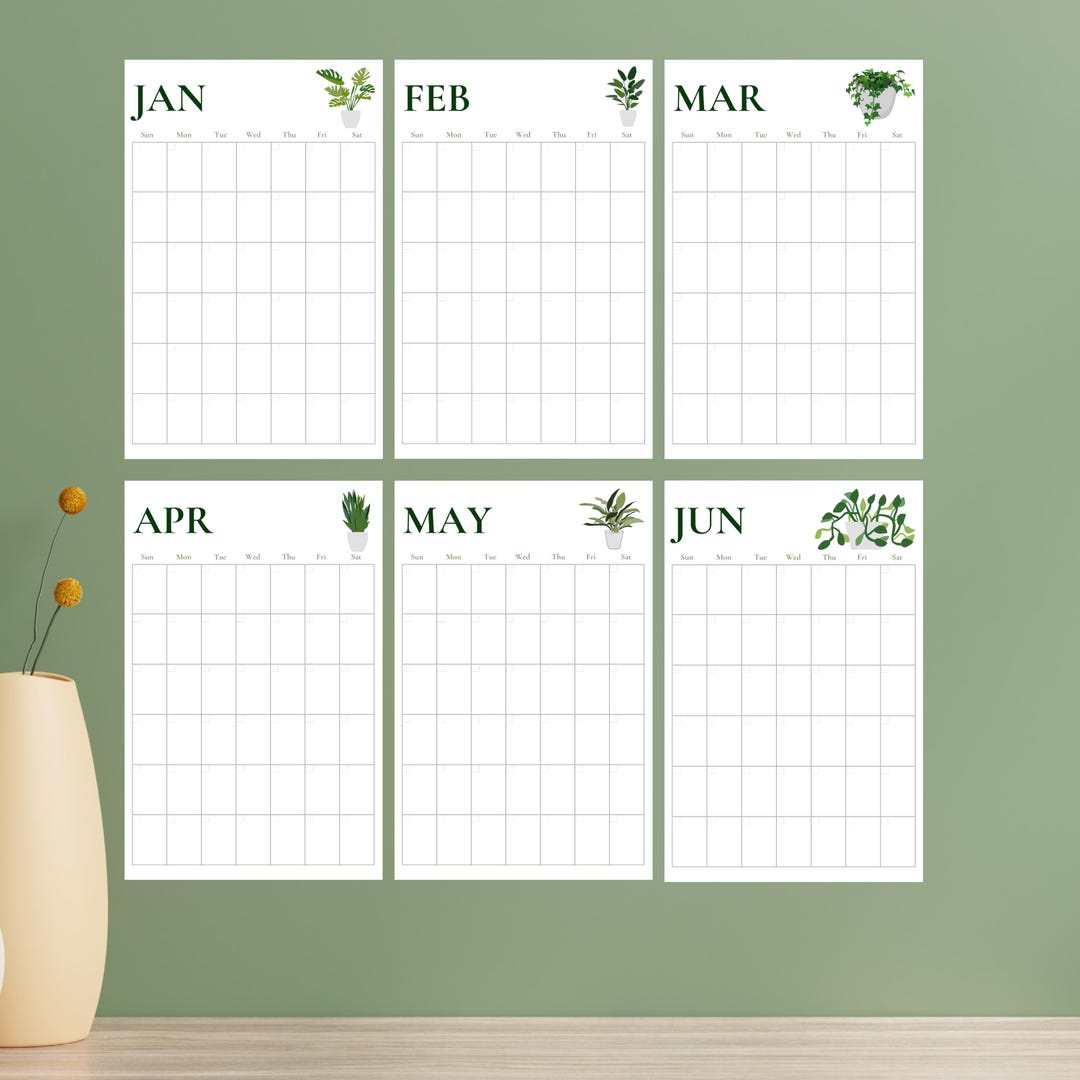 Minimalist Large Wall Calendar Planner, Undated Wall Planner, Wall ...