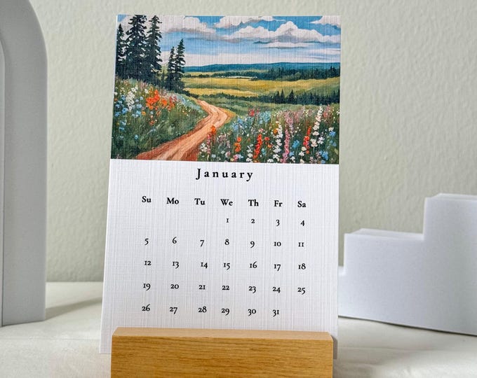 2026 Nature Landscape Mini Desk Calendar for Nature Lovers, Nature Desk ...