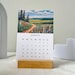 2025 Calendar, Landscape Calendar, 12 Month Desktop Calendar, Handmade ...