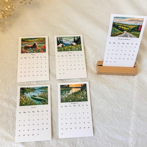 Nature Landscape Mini Desk Calendar for Nature Lovers, 2025 Nature Desk ...